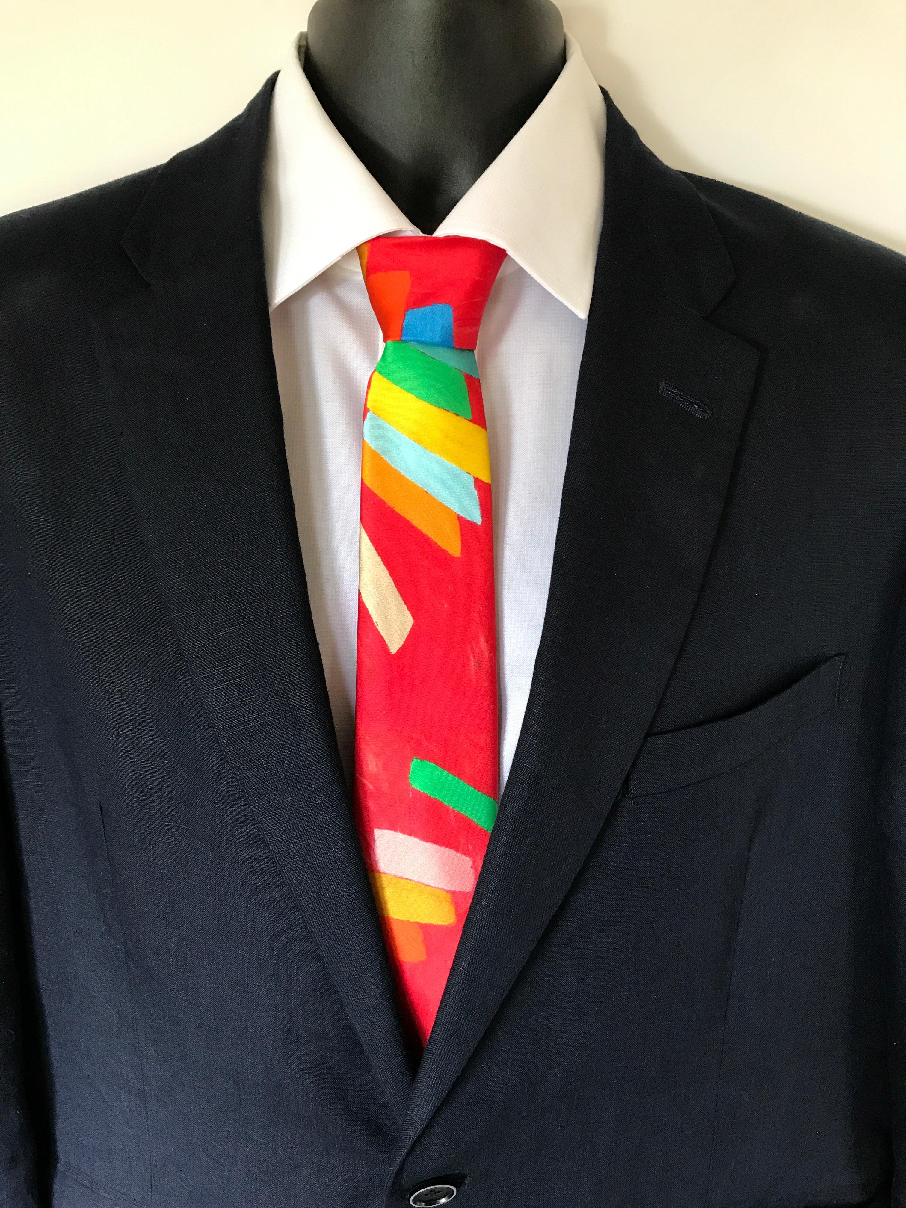 Silk Ties with abstract art