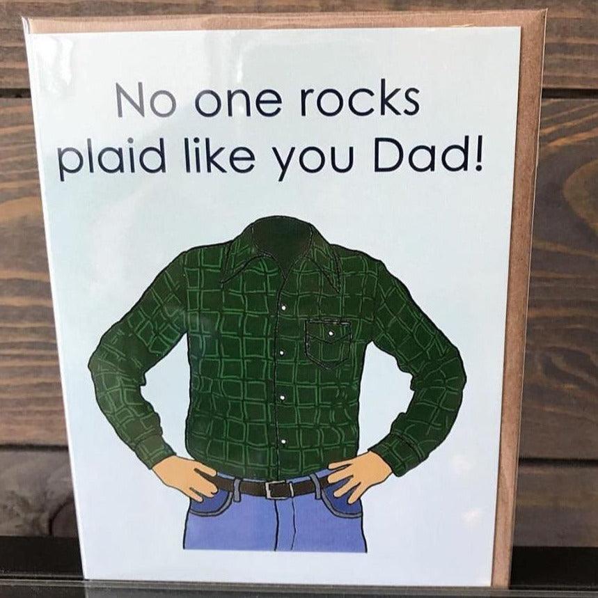 Happy Father's Day Plaid Dad